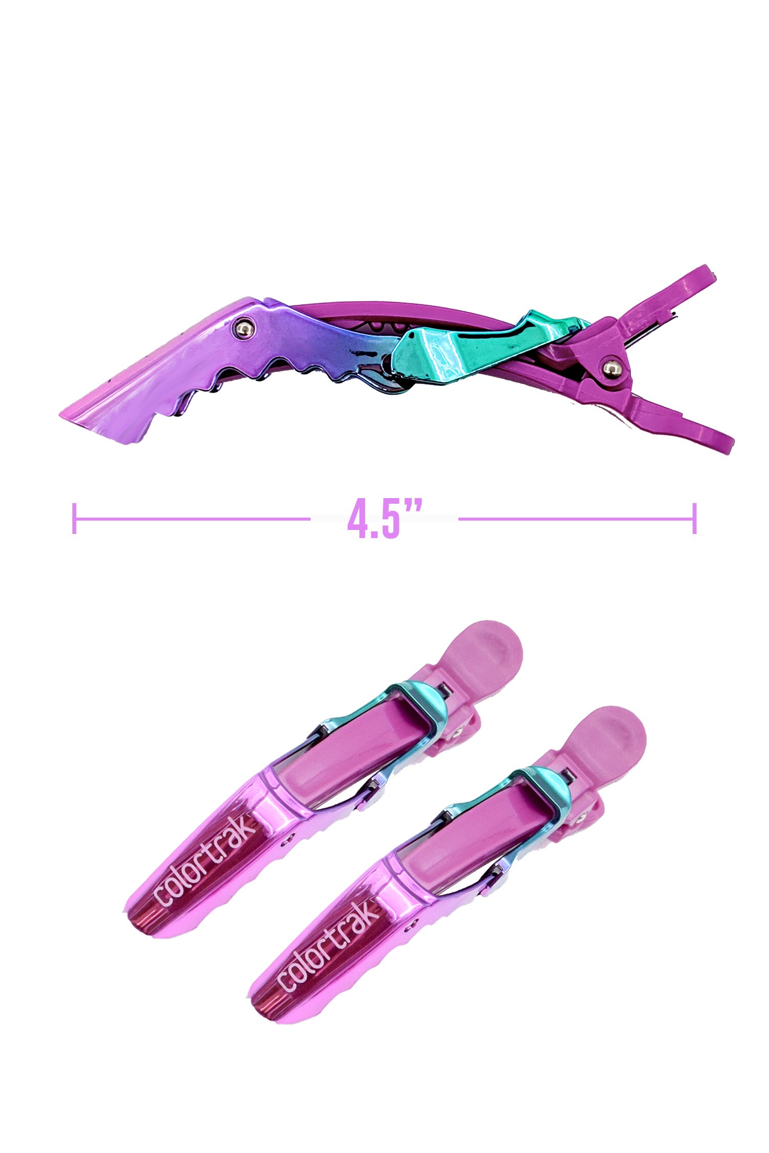 4pk Aurora Croc Clips, Styling Hair Clips, Standard & Jumbo Croc Clips ...